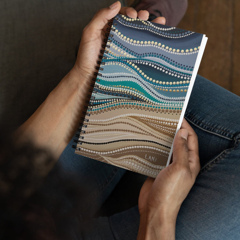 Aboriginal Art - Three Rivers Collection - Spiral Notebook – Aboriginal Art by Lani